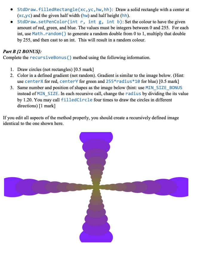 Solved Question 2 (Recursion): Recursive Rectangle and | Chegg.com