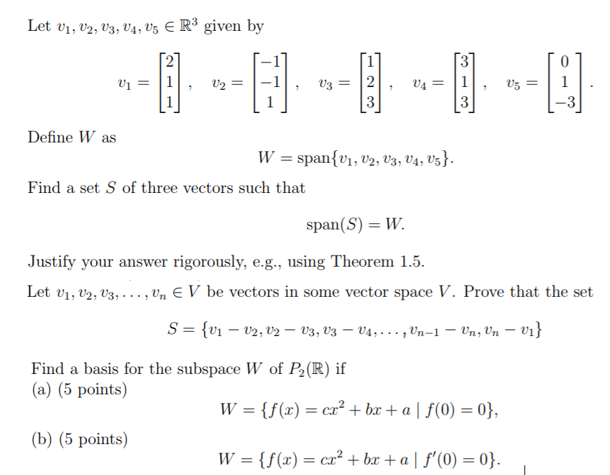 Solved Let Vi V2 V3 V4 V5 R3 Given By 2 0 32 3 3 3 Chegg Solved Let Vi V2 V3 V4 V5 R3 Given By 2 0 32 3 3 3 Chegg