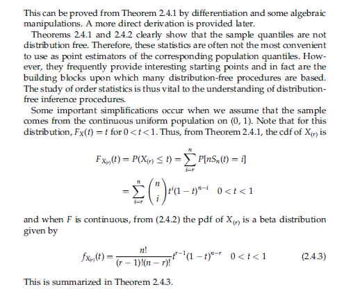 Solved 2.4.2 Probability Density Function of X(r) THEOREM | Chegg.com