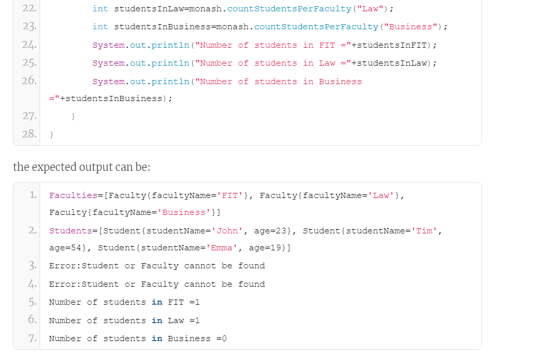 Solved L1 (0.2 marks) Add a new class called Faculty with | Chegg.com