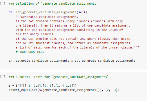Clauses and SATs for Python 3 We first define an | Chegg.com