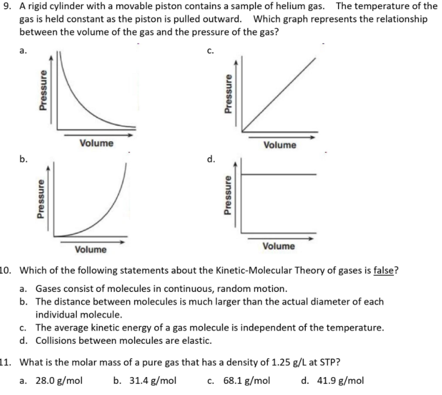Solved 9. A rigid cylinder with a movable piston contains a | Chegg.com
