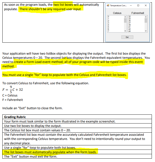 Celsius To Fahrenheit Table Visual Basic | Cabinets Matttroy