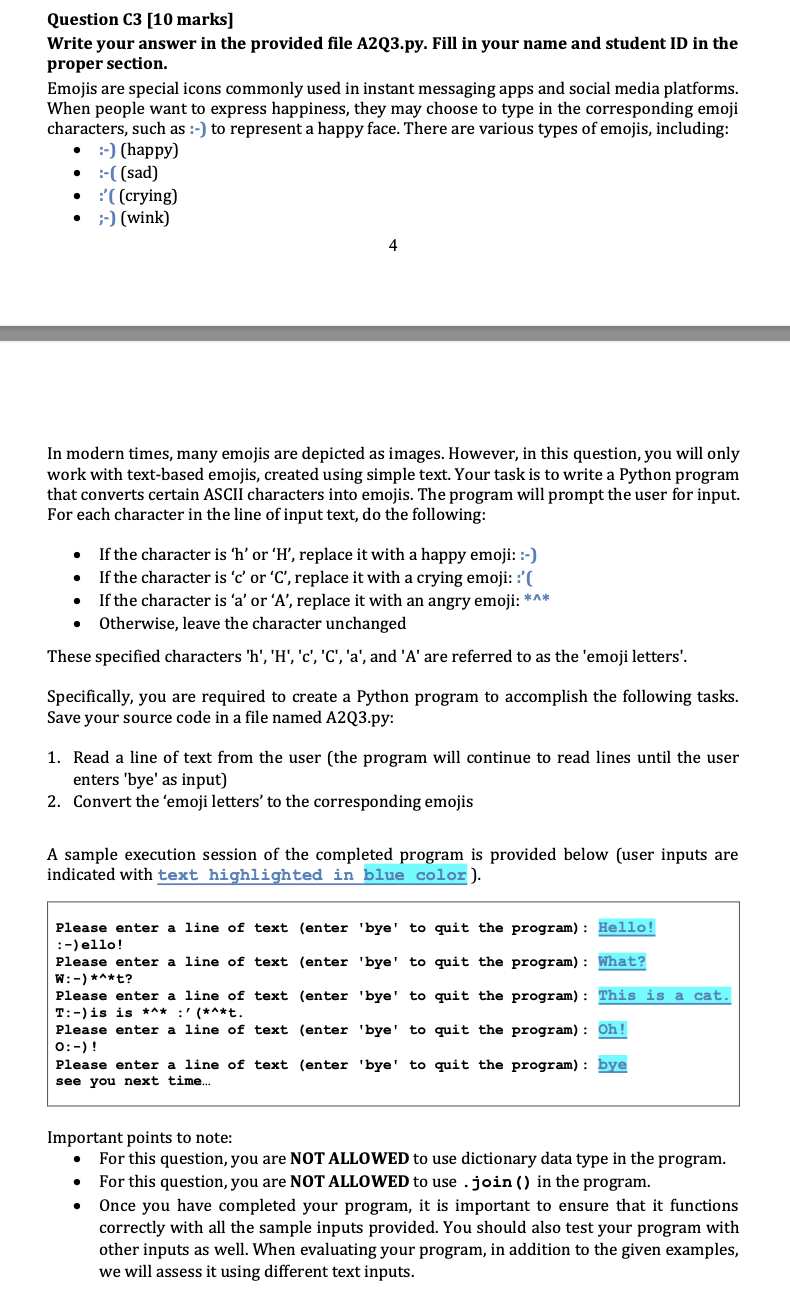 Solved Question C3 [10 ﻿marks]Write your answer in the | Chegg.com