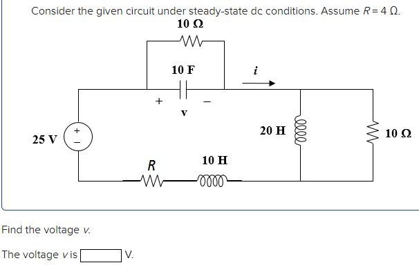 Solved Consider the given circuit under steady-state dc | Chegg.com