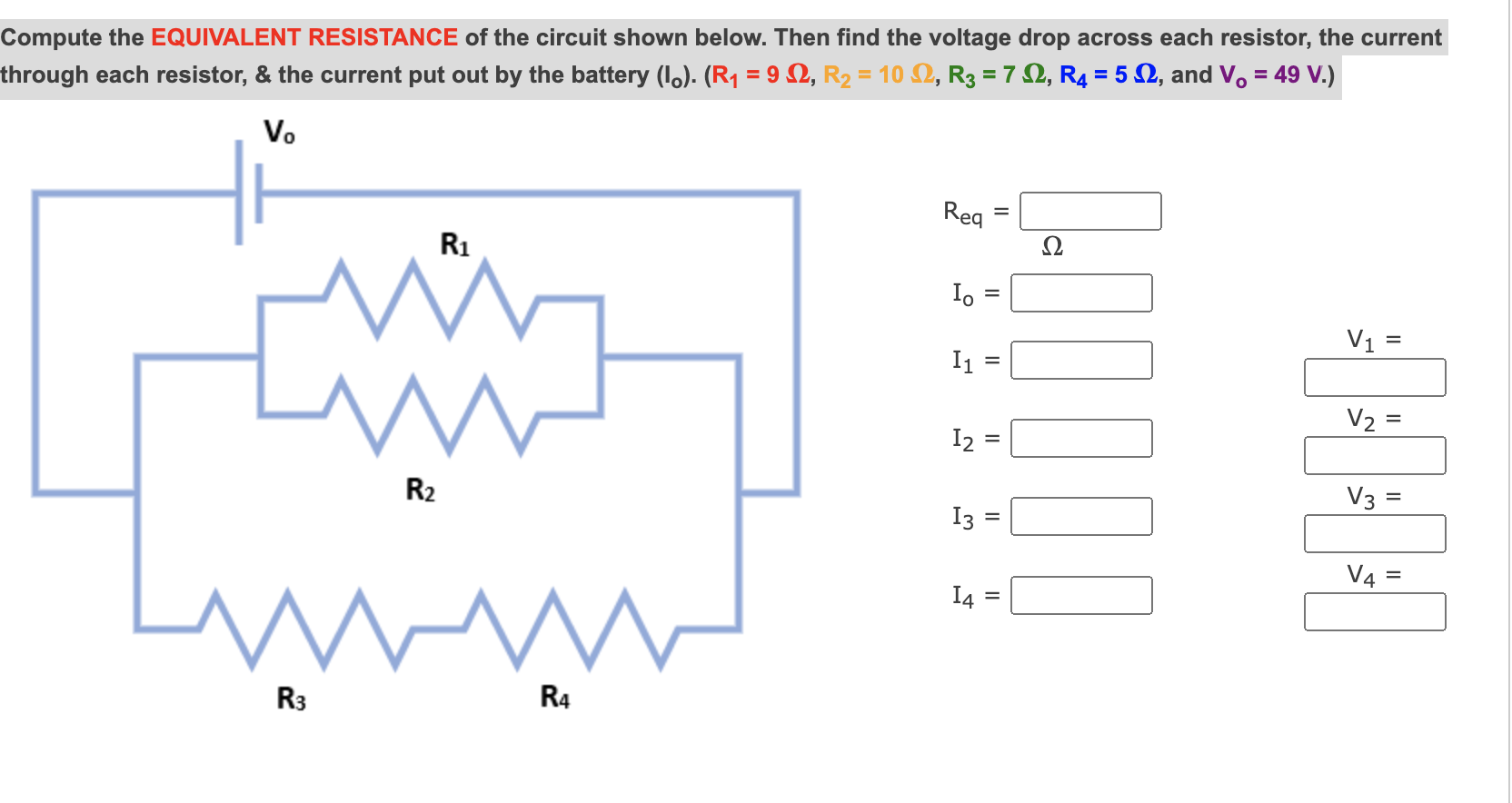 Solved Compute the EQUIVALENT RESISTANCE of the circuit | Chegg.com
