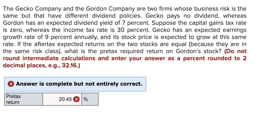 Solved The Gecko Company and the Gordon Company are two | Chegg.com