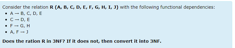Solved Consider the relation R (A, B, C, D, E, F, G, H, I, | Chegg.com