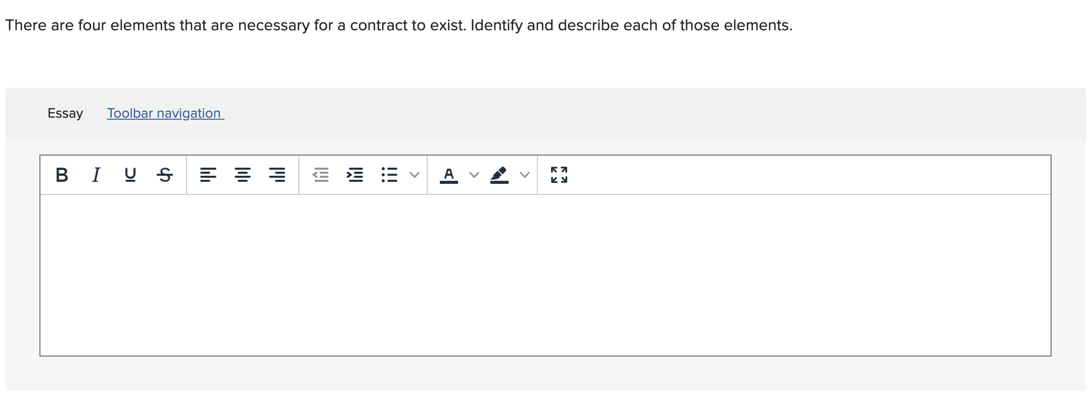 Solved There are four elements that are necessary for a | Chegg.com