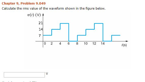 Solved Chapter 9, Problem 9.049 Calculate the rms value of | Chegg.com