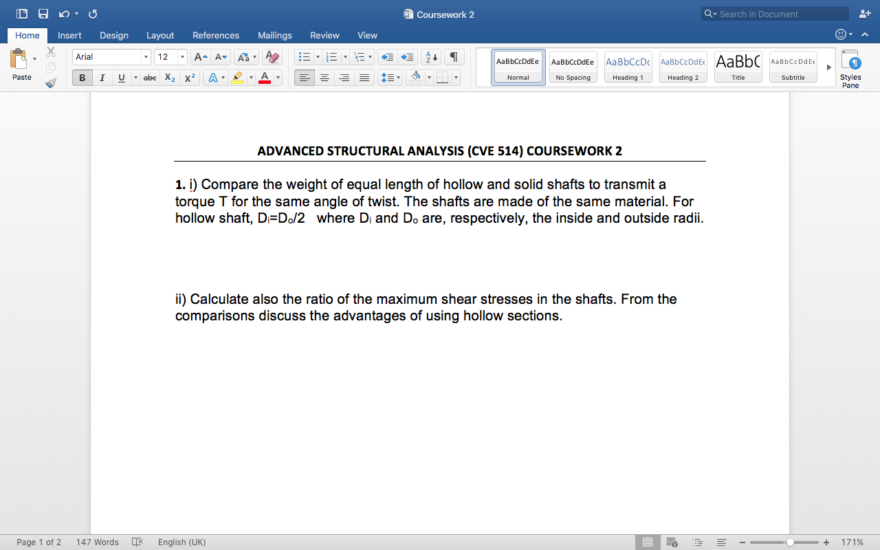 Solved QSearch in Document Coursework 2 Insert Design Layout | Chegg.com