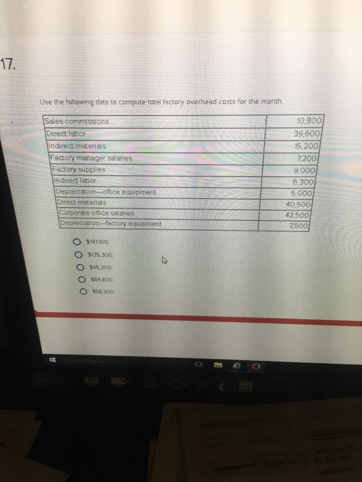 Solved Use the following date to compute total factory | Chegg.com