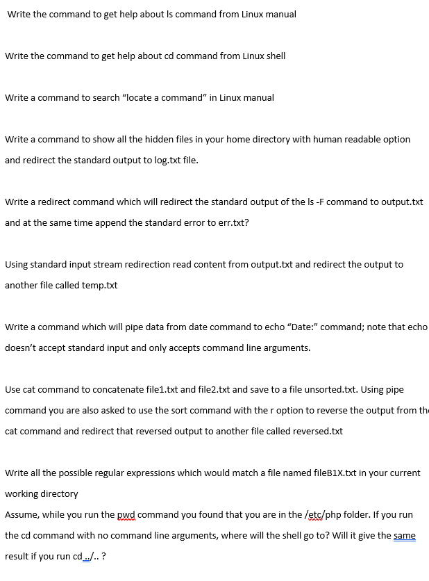 Solved Write the command to get help about Is command from | Chegg.com