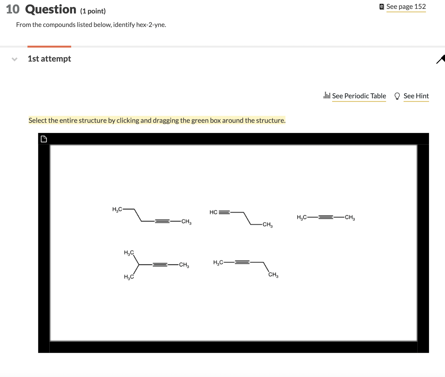 Solved 10 Question (1 point) From the compounds listed | Chegg.com