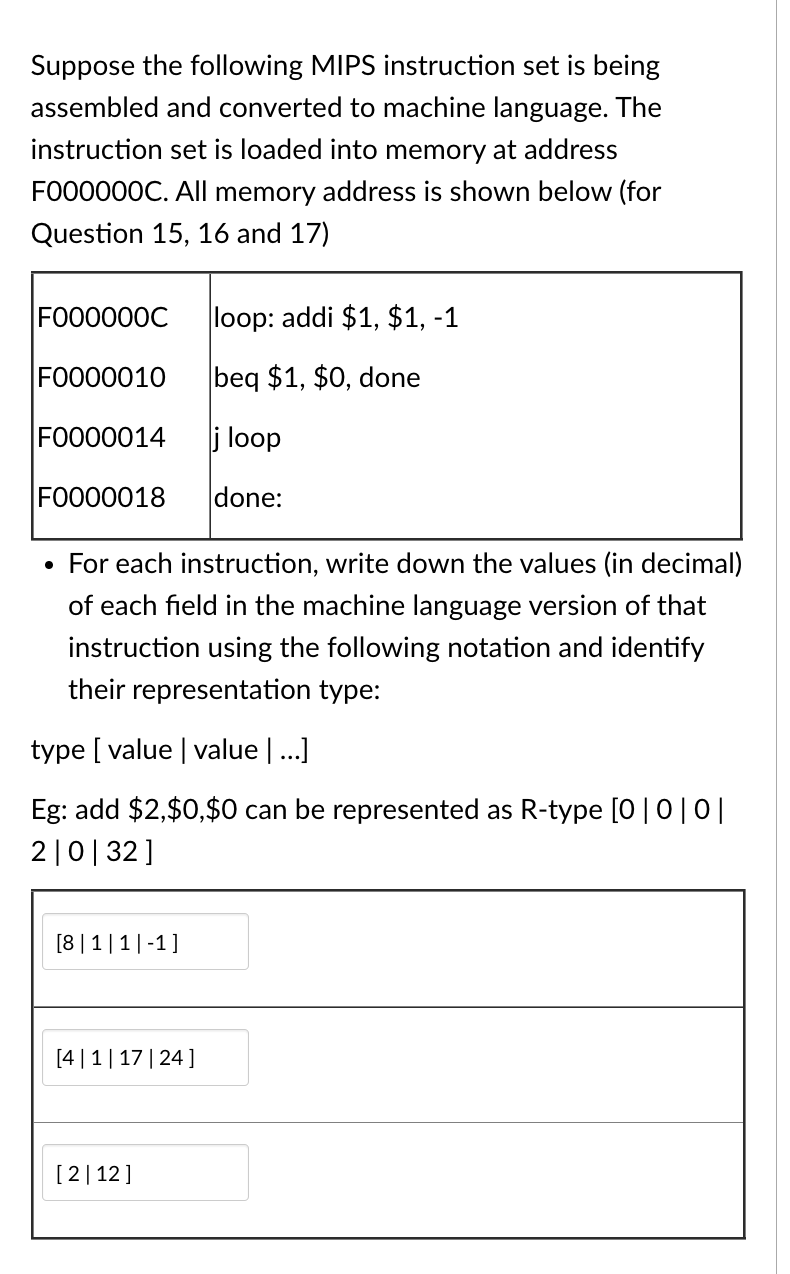 Solved Suppose the following MIPS instruction set is being | Chegg.com