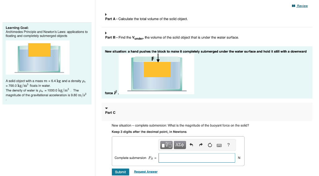 Solved Part A - Calculate the total volume of the solid | Chegg.com