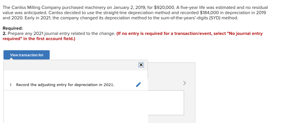 Solved The Canliss Milling Company purchased machinery on | Chegg.com