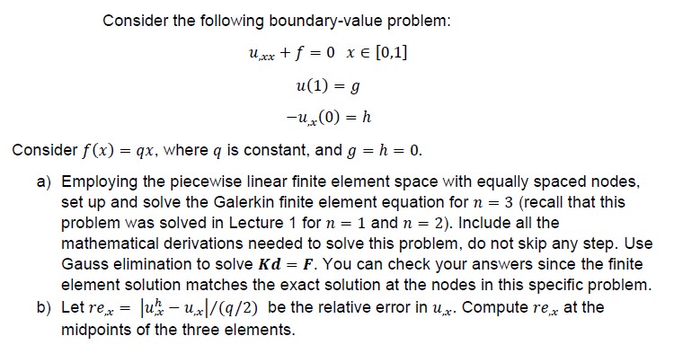 Solved in Consider the following boundary-value | Chegg.com