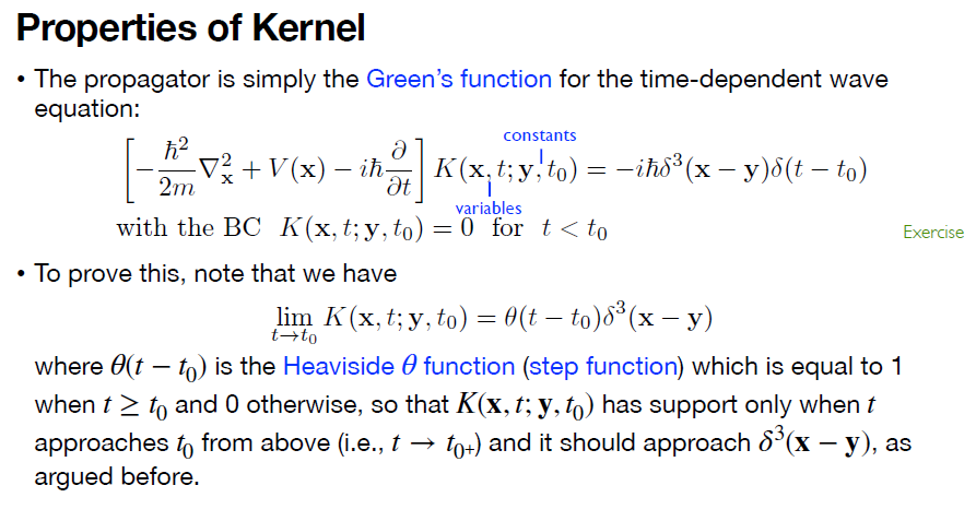 Solved Properties of Kernel - The propagator is simply the | Chegg.com