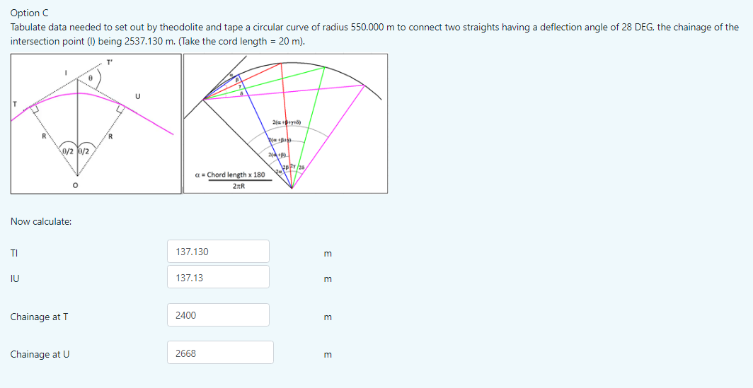 Solved Option C Tabulate data needed to set out by | Chegg.com