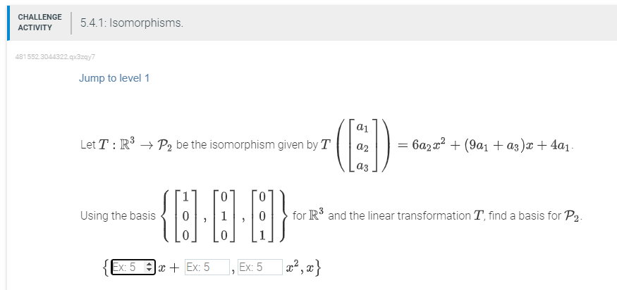 Solved Let T:R3→P2 be the isomorphism given by | Chegg.com
