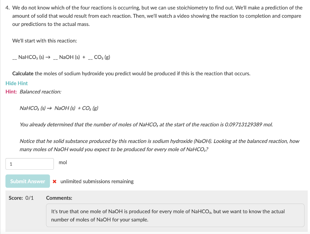 Solved 1. We're going to start by recording the mass of your | Chegg.com