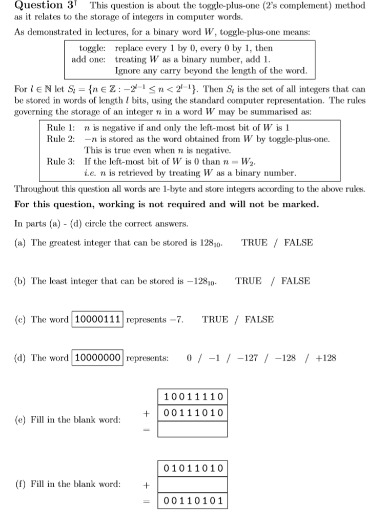 Solved Question 3 This question is about the toggle-plus-one | Chegg.com
