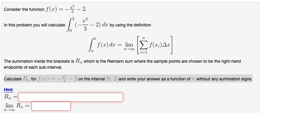 Solved Consider the function f(x)=-x23-2.In this problem you | Chegg.com