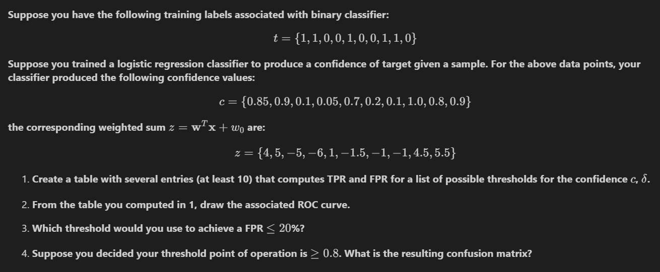 Solved Suppose you have the following training labels | Chegg.com