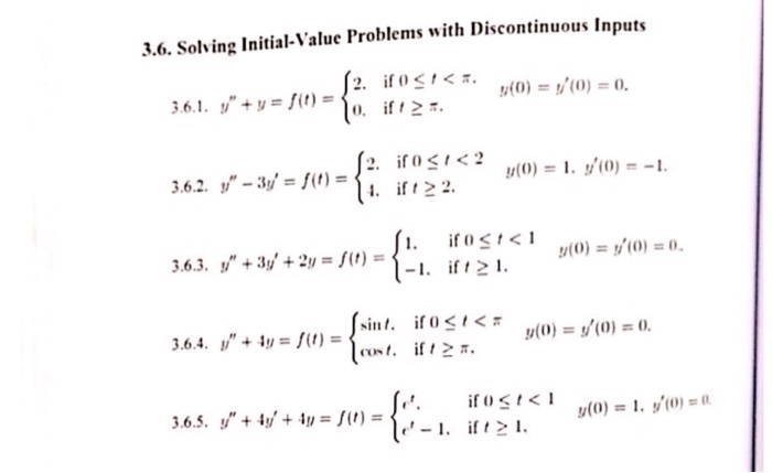 Solved Solving Initial-Value Problems with Discontinuous | Chegg.com