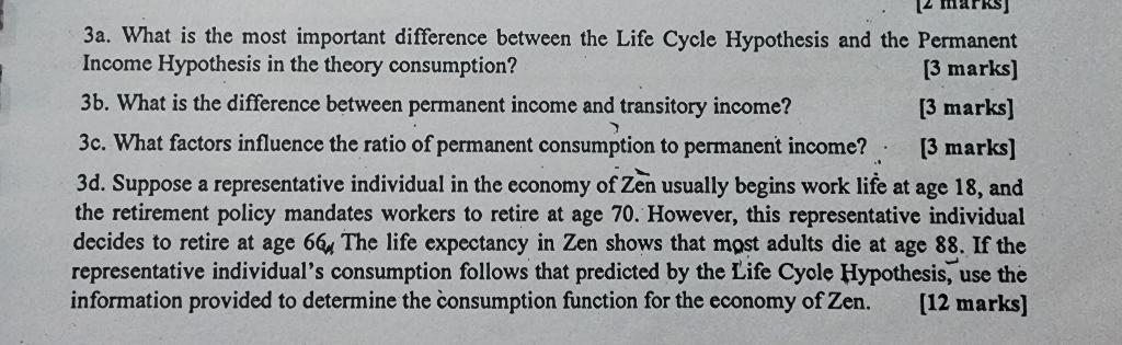 Solved 3a. What is the most important difference between the | Chegg.com