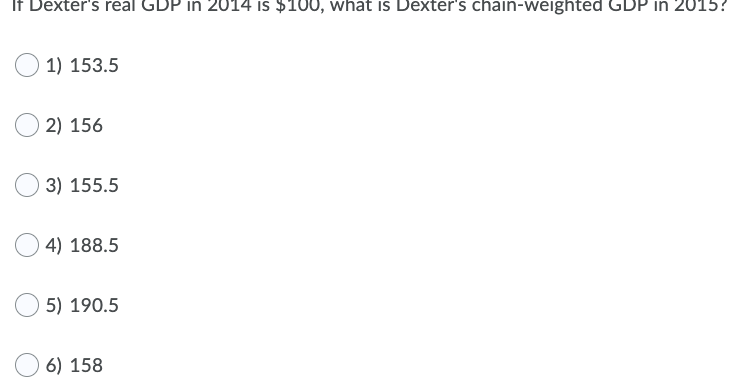 Solved What is Dexter's chain-weighted GDP growth rate from | Chegg.com