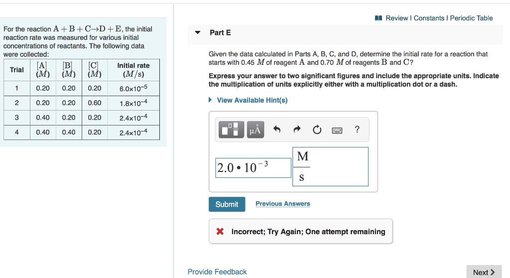 Solved MI Review | Constants 1 Periodic Table Part E For the | Chegg.com