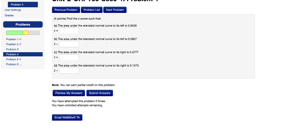 Solved Problem 4 User Settings Grades Problems Problem 1 | Chegg.com
