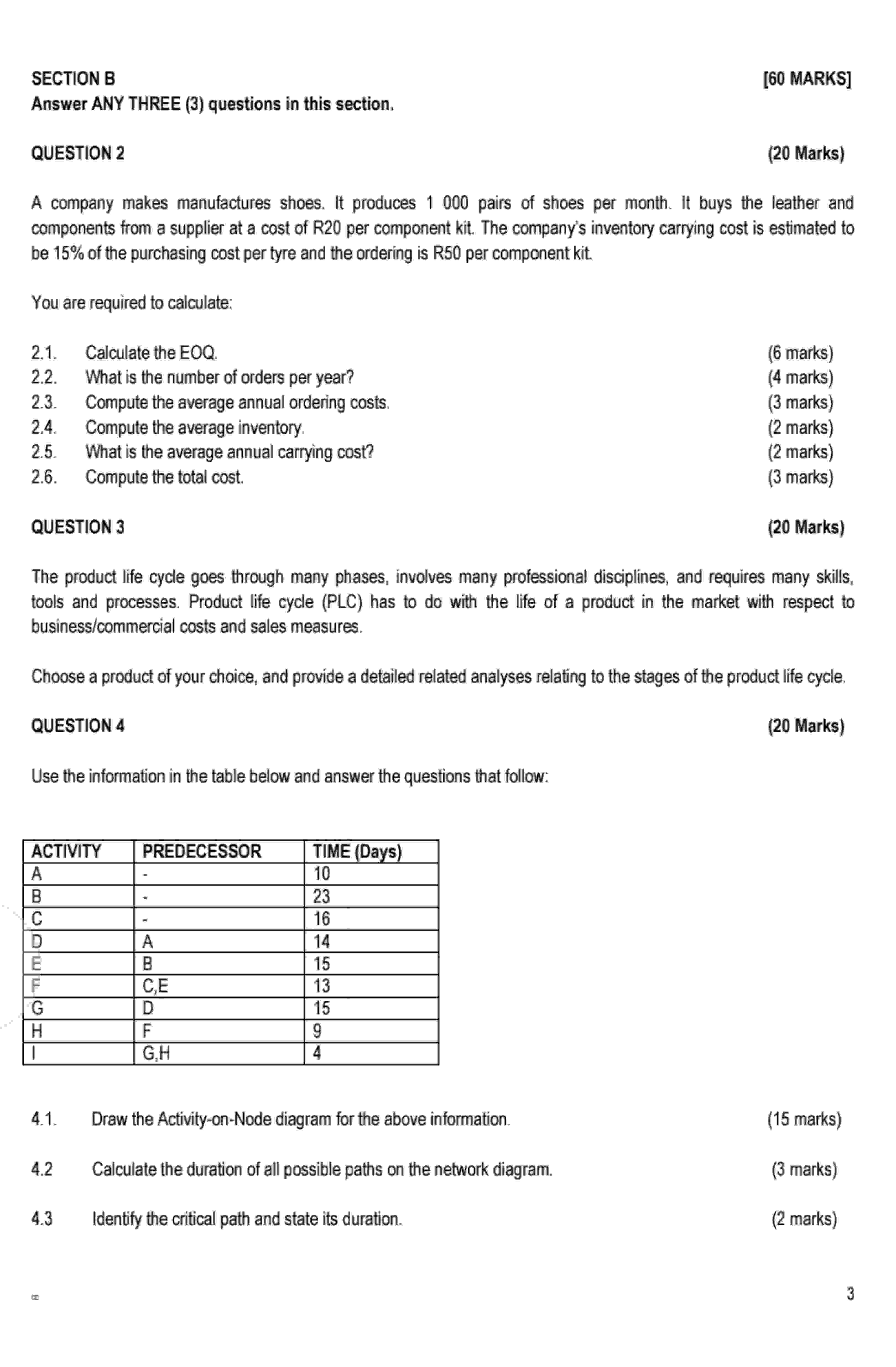 Solved QUESTION 5(20 ﻿marks)ABC Analysis classifies | Chegg.com