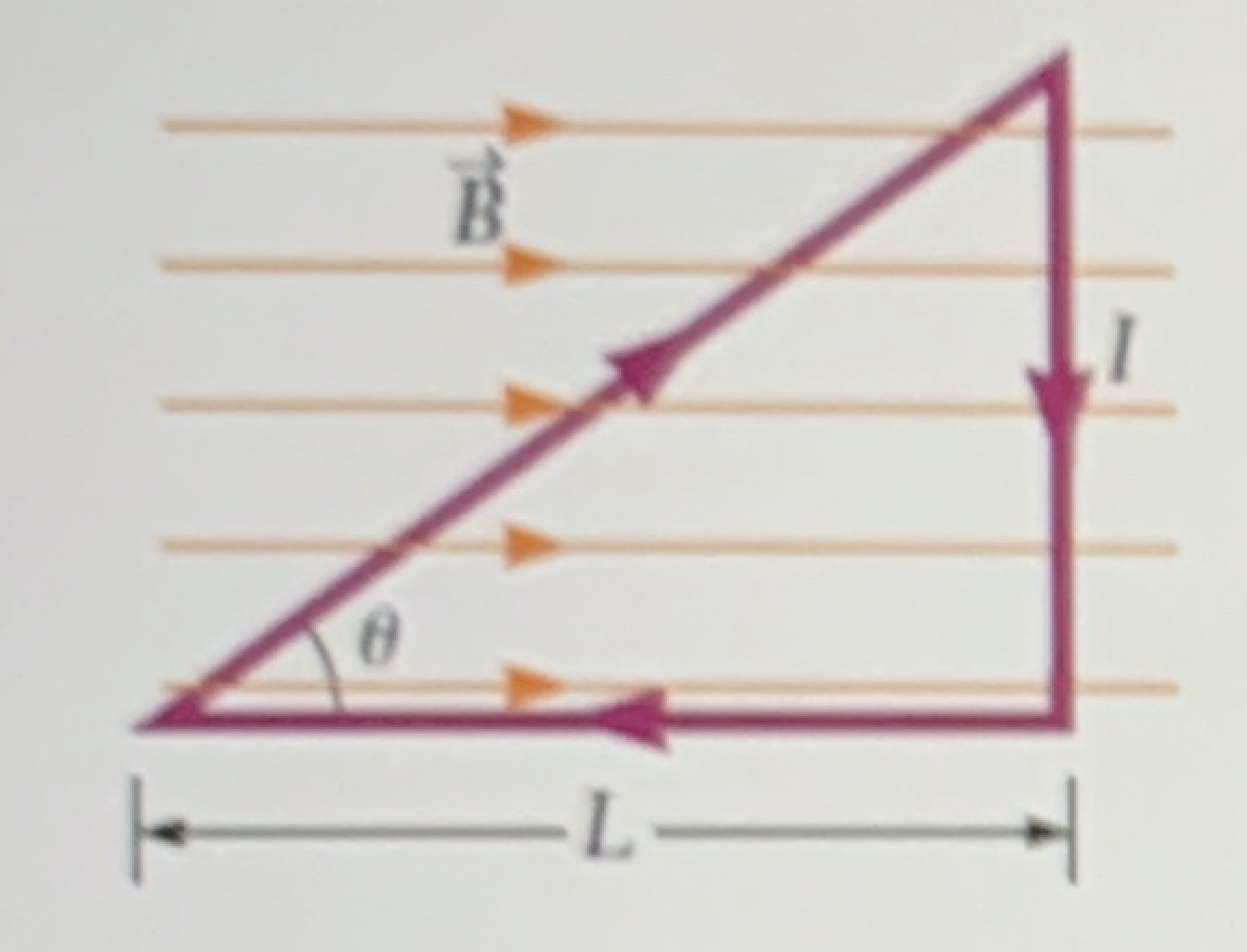 Solved 1. A right-triangular current loop carries a current | Chegg.com