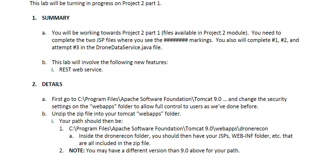 Solved This lab will be turning in progress on Project 2 | Chegg.com