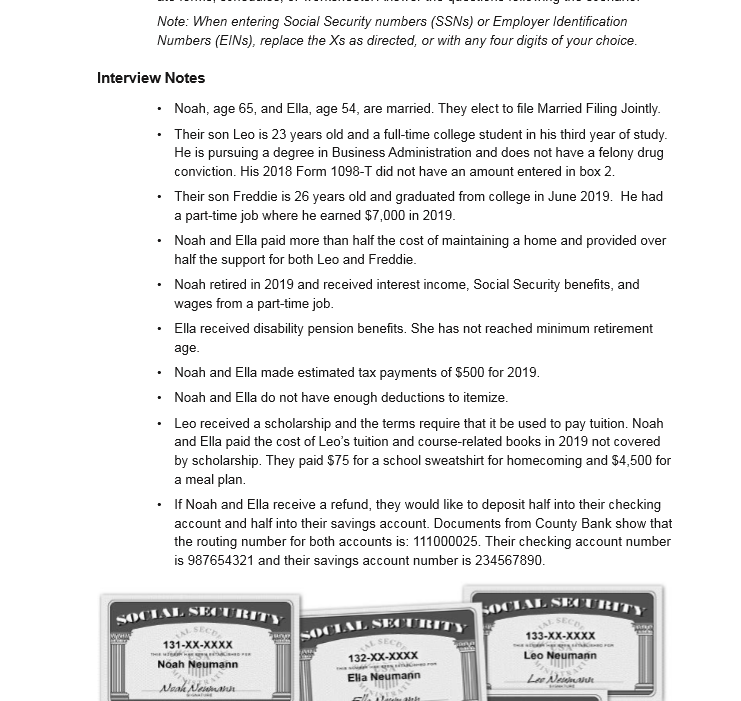 Solved Scenario 6: Noah and Ella Neumann - Who can Noah and | Chegg.com