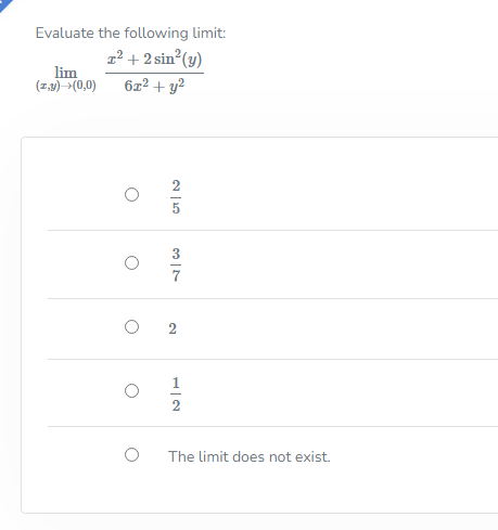 Solved Evaluate the following limit: | Chegg.com
