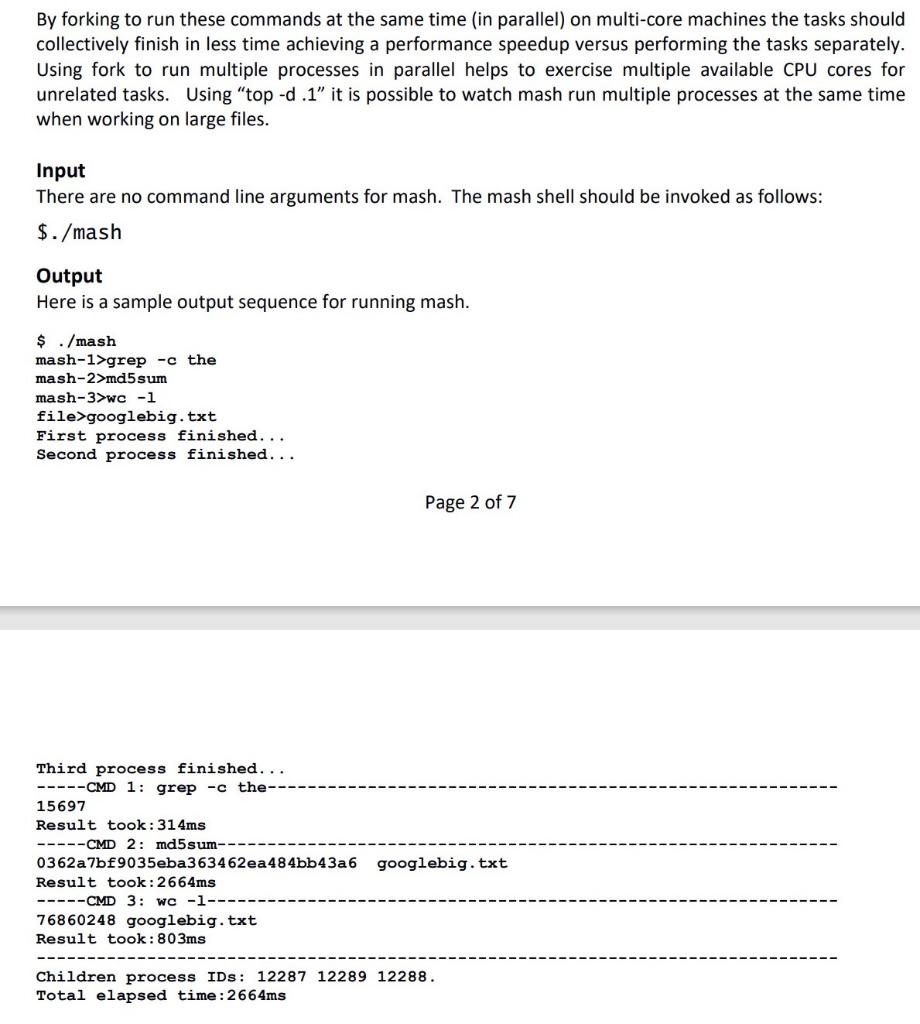 Solved I have a code that asks for three commands line and a | Chegg.com