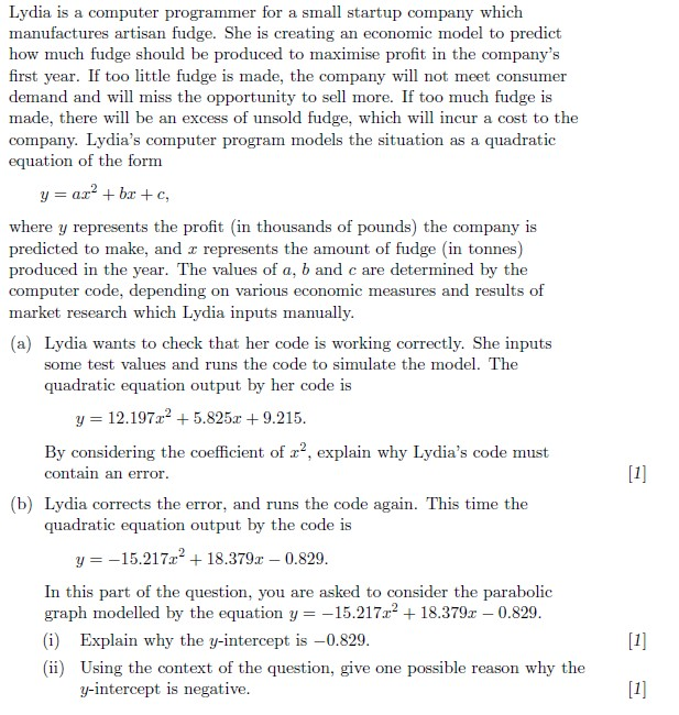 Solved Lydia is a computer programmer for a small startup | Chegg.com