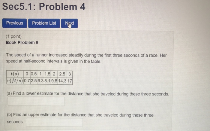 Solved Sec5.1: Problem 4 Previous Problem List Next (1 | Chegg.com