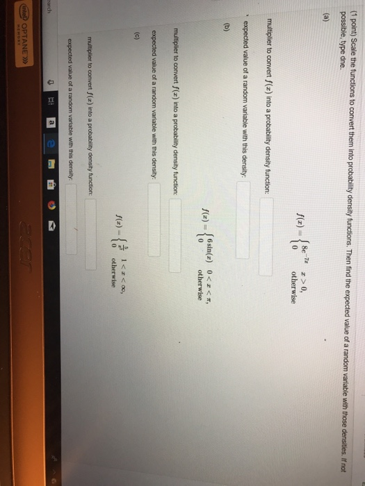 Solved (1 point) Scale the tunctions to convert them into | Chegg.com