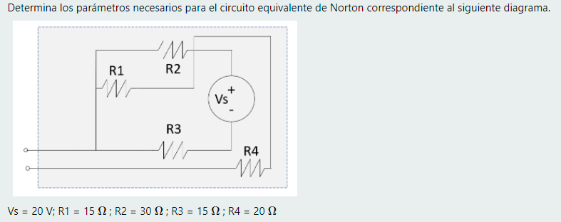 Solved Determina los parámetros necesarios para el circuito | Chegg.com