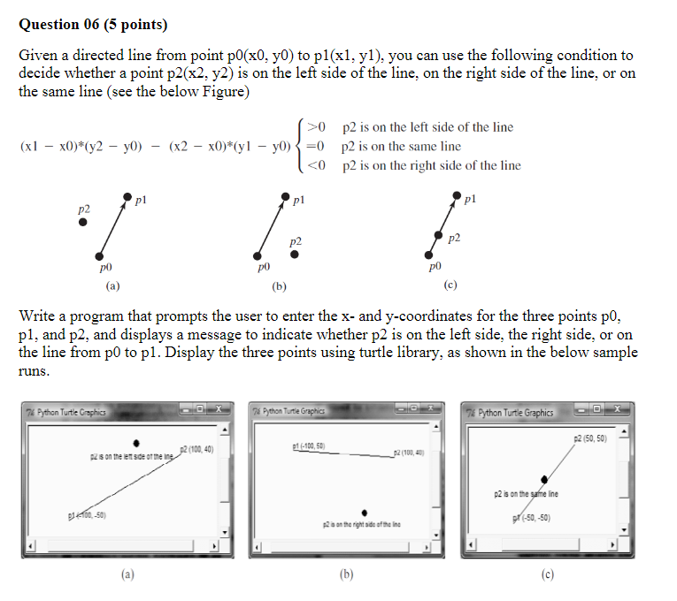 Solved Given a directed line from point p0(x0,y0) to | Chegg.com