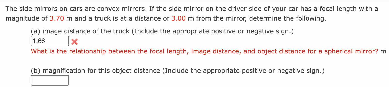 Solved The side mirrors on cars are convex mirrors. If the | Chegg.com