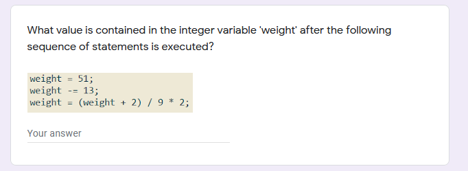 Solved What value is contained in the integer variable | Chegg.com