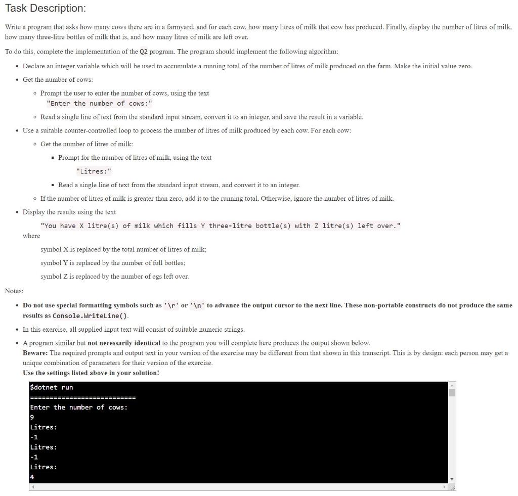 Solved Task Description: Write a program that asks how many | Chegg.com