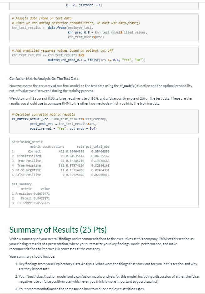 Solved Employee Attrition Data The following data consists | Chegg.com