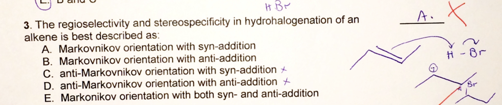 Solved 3. The regioselectivity and stereospecificity in | Chegg.com